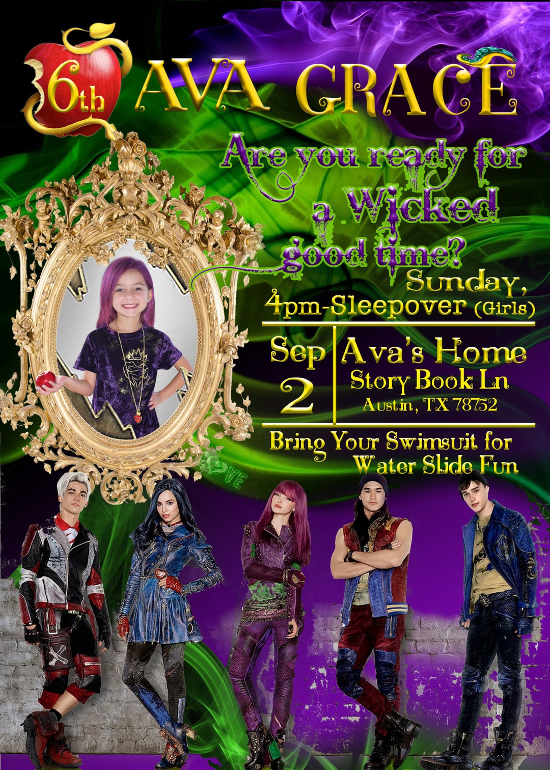 Descendants Invitation - Etsy