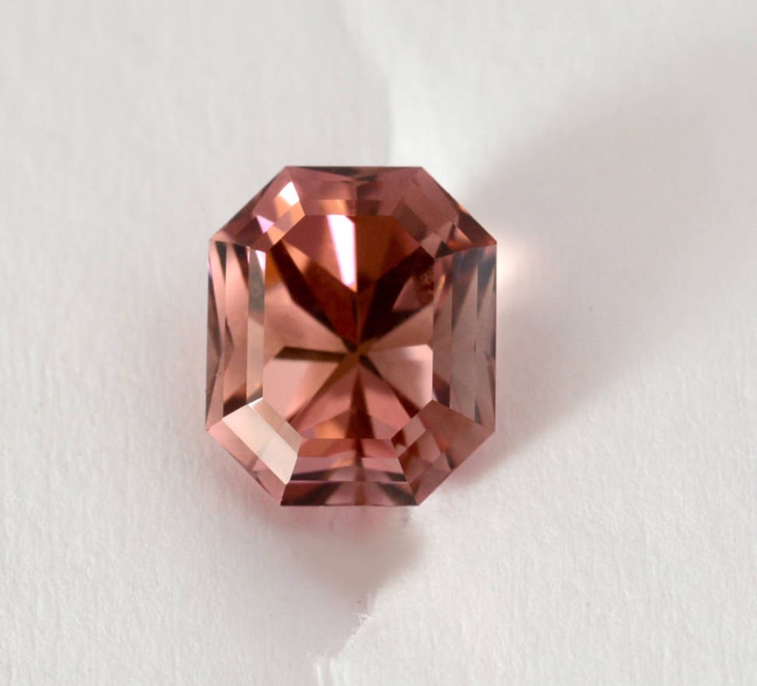 Mauve Pink Tourmaline: Barion Emerald Cut, 6.04 Carats (8x 6.8 X 6 ) - Etsy