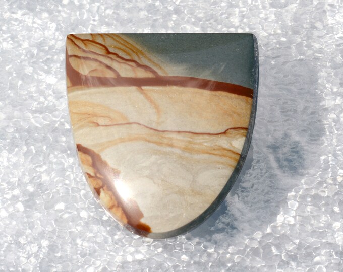 Cripple Creek Picture Jasper Designer Cabochon in a Hand Cut Shield ...