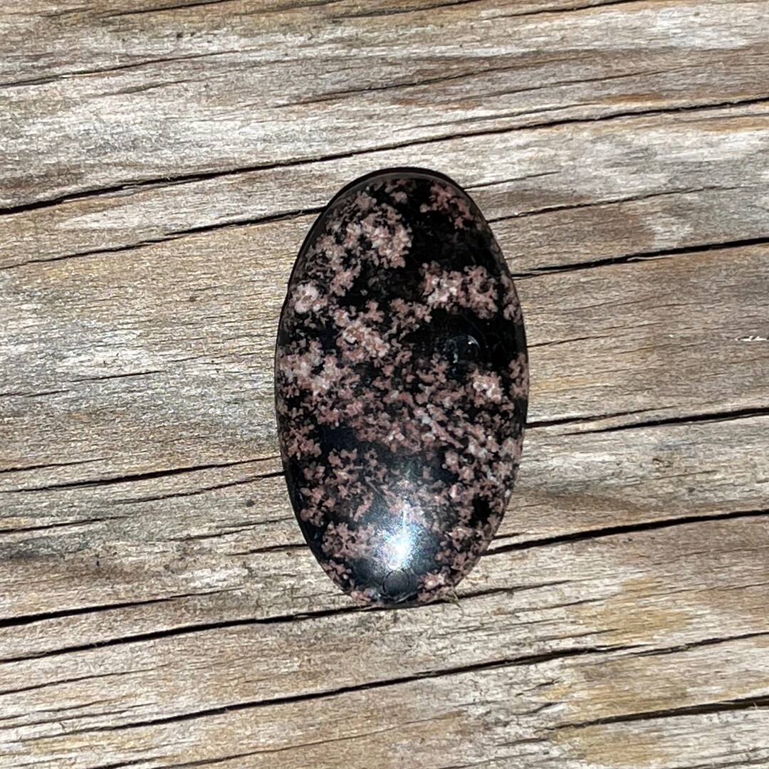 Rare Flower Obsidian Cabochon, Hand Cut Oval Gemstone - Etsy