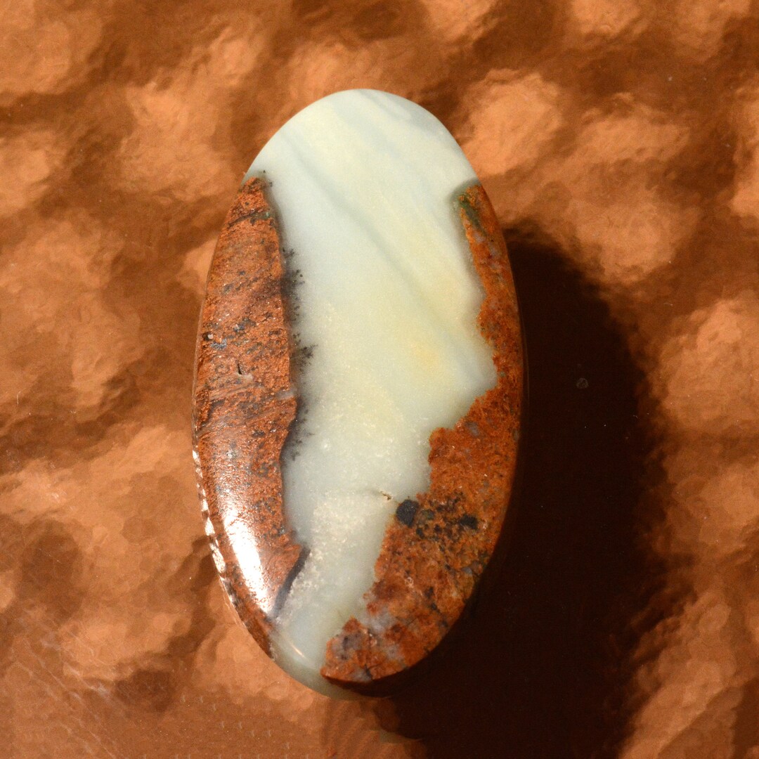 Ocean Picture Rock Designer Long Oval Cabochon Hand Cut With Natural ...