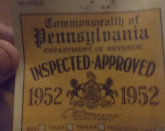 Pa Inspection Stickers - Etsy