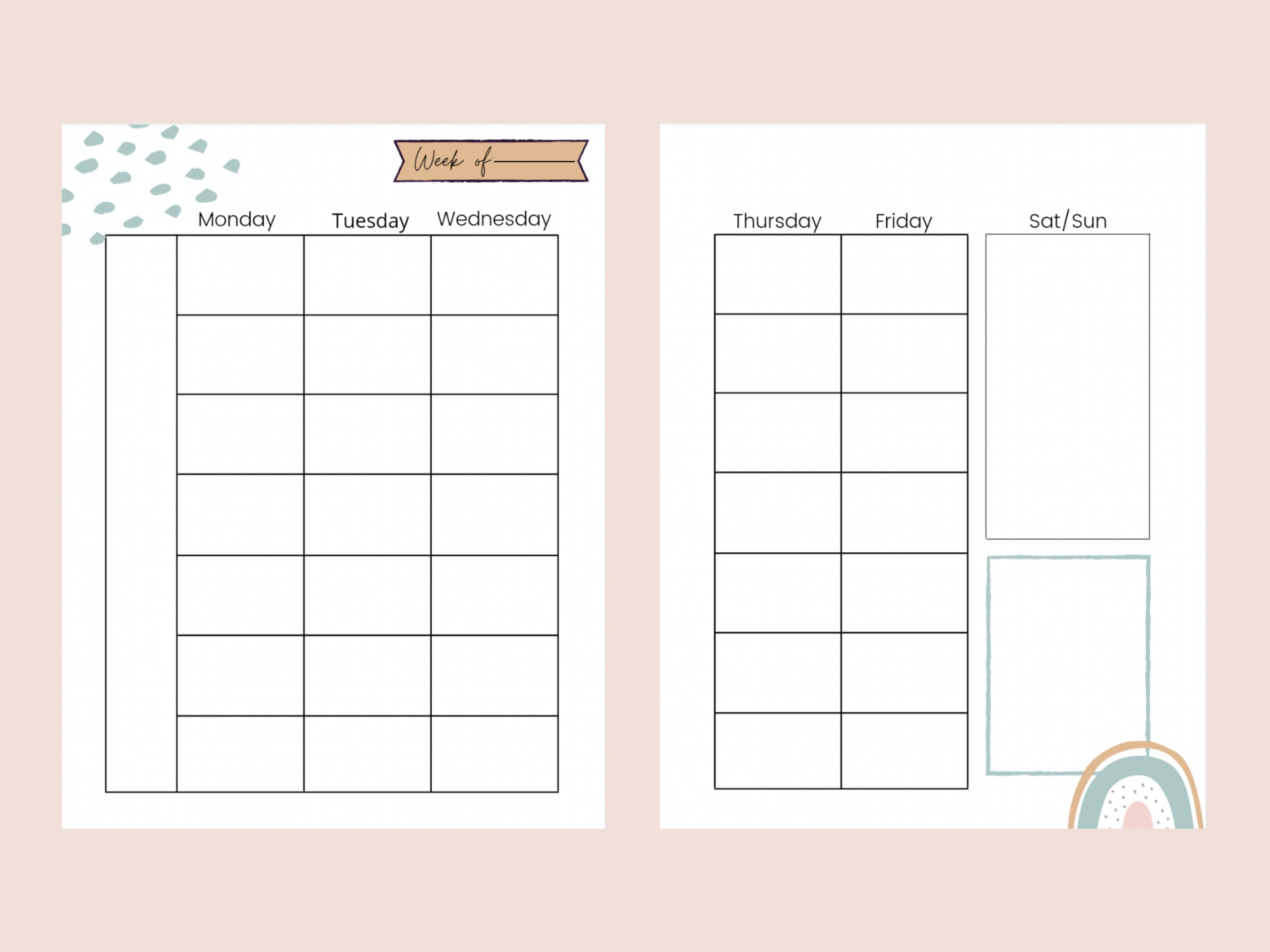 Homeschool Planner Printable - Boho - Etsy
