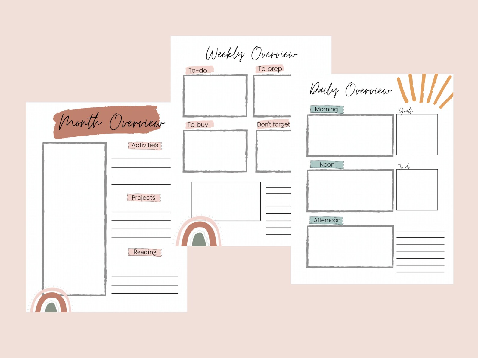 Homeschool Planner Printable - Boho - Etsy