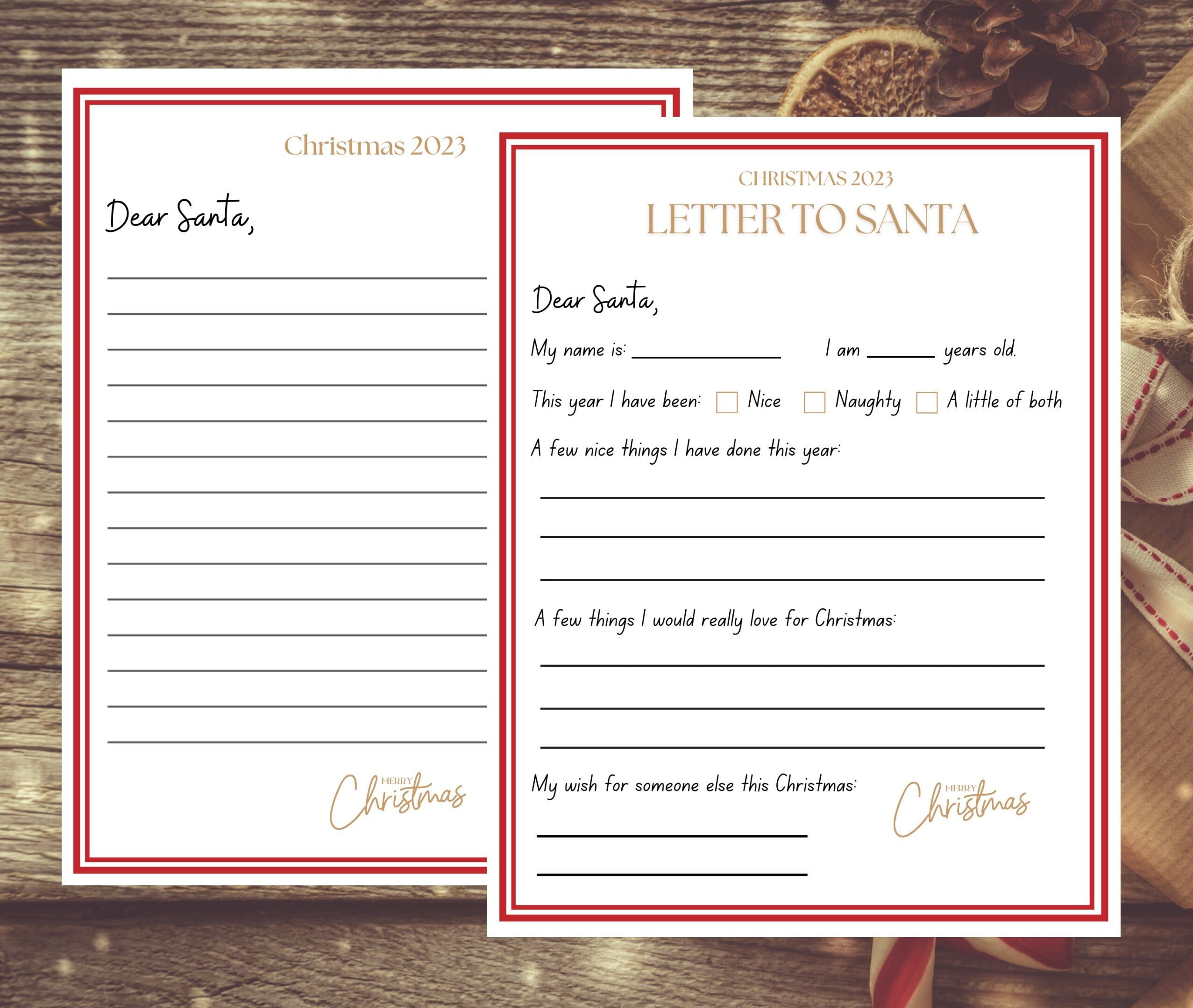 Official Letter to Santa Christmas 2023, Santa Letter, Kids Letter to ...