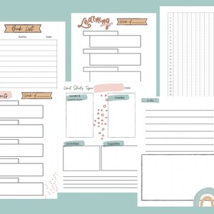 Homeschool Planner Printable - Boho - Etsy