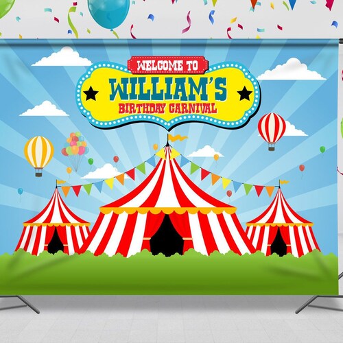 Dumbo Backdrop Banner Carnival Birthday Background Circus - Etsy