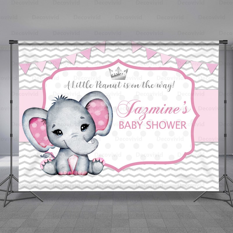 Pink Elephant Banner - Etsy