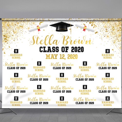 Graduation Backdrop Sparkle Background Step and Repeat Grad - Etsy
