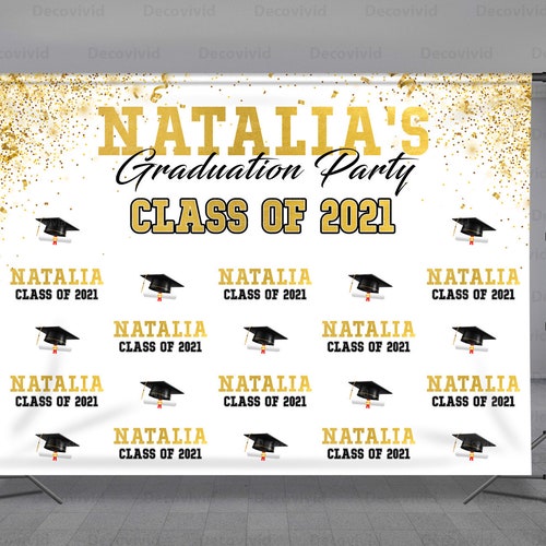 Graduation Backdrop Sparkle Background Step and Repeat Grad - Etsy