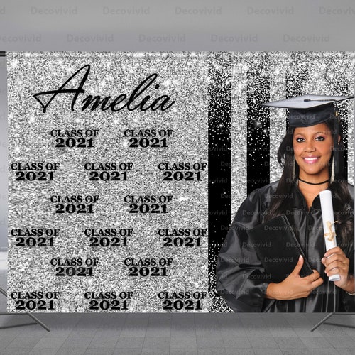 Graduation Backdrop Sparkle Background Step and Repeat Grad - Etsy