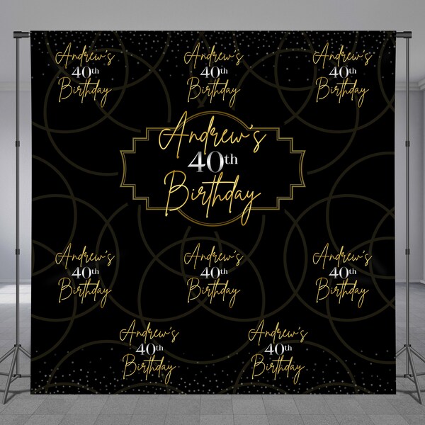 40th Birthday Digital Backdrop - Etsy