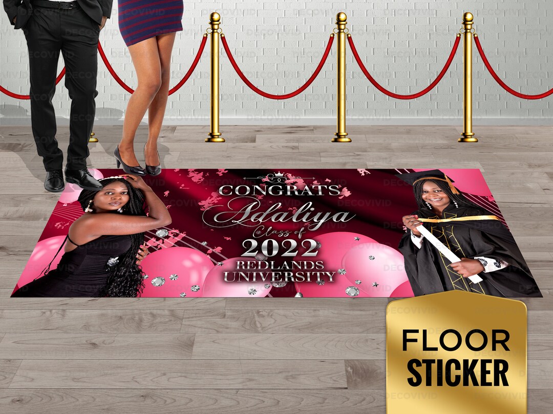 Floor Decal Sticker, Photo Backdrop, Floor Adhesive, Graduation Floor ...