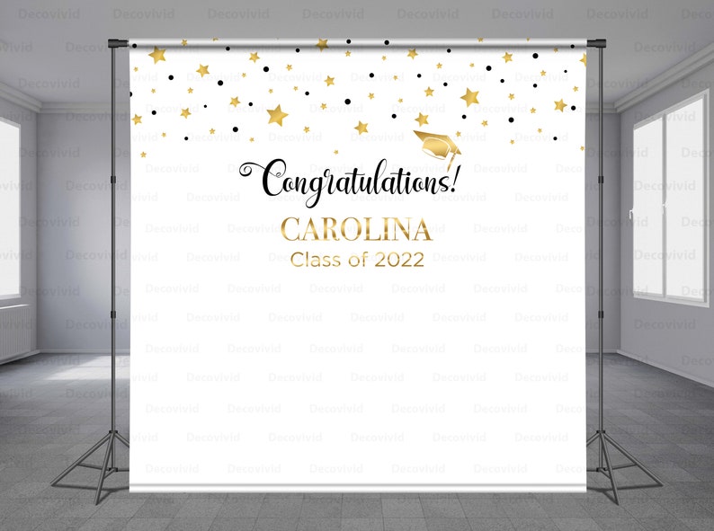Graduation Backdrop Grad Photo Booth White Background Add | Etsy