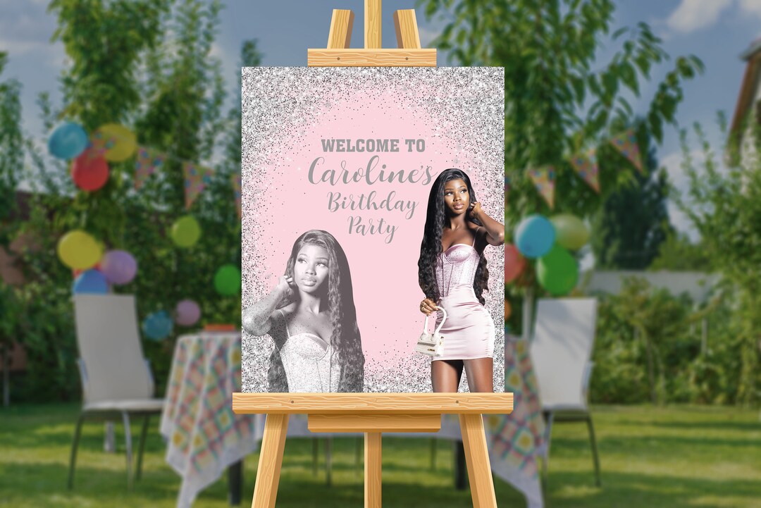 Birthday Welcome Sign, Birthday Photo, Step and Repeat, Custom Design ...