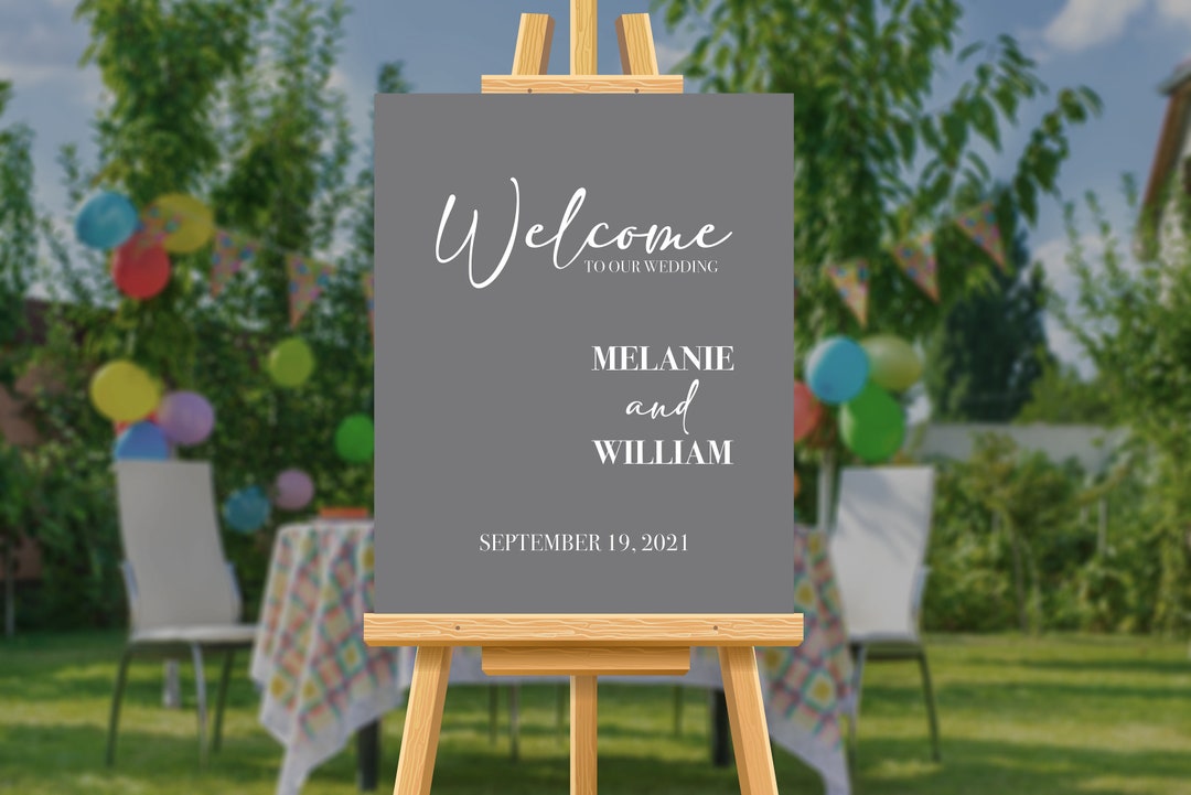 Wedding Welcome Sign, Welcome Message Board, Custom Wedding Sign ...