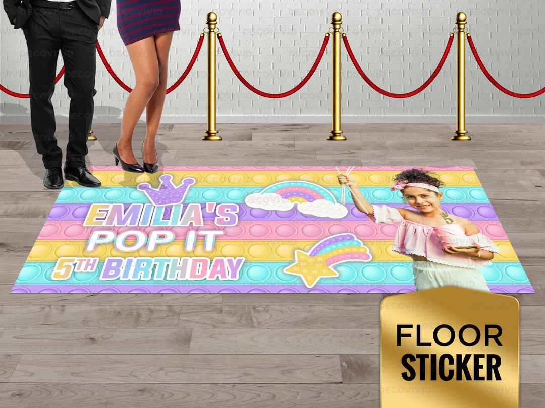 Pop It Fidget Toy Floor Decal Sticker, Birthday Floor Adhesive, Floor ...