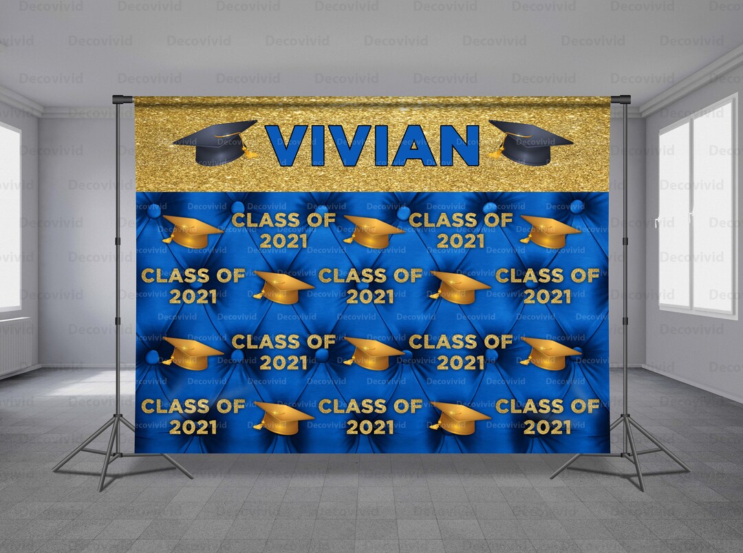 Graduation Backdrop, Add Your Photo, Custom Design, Step and Repeat ...
