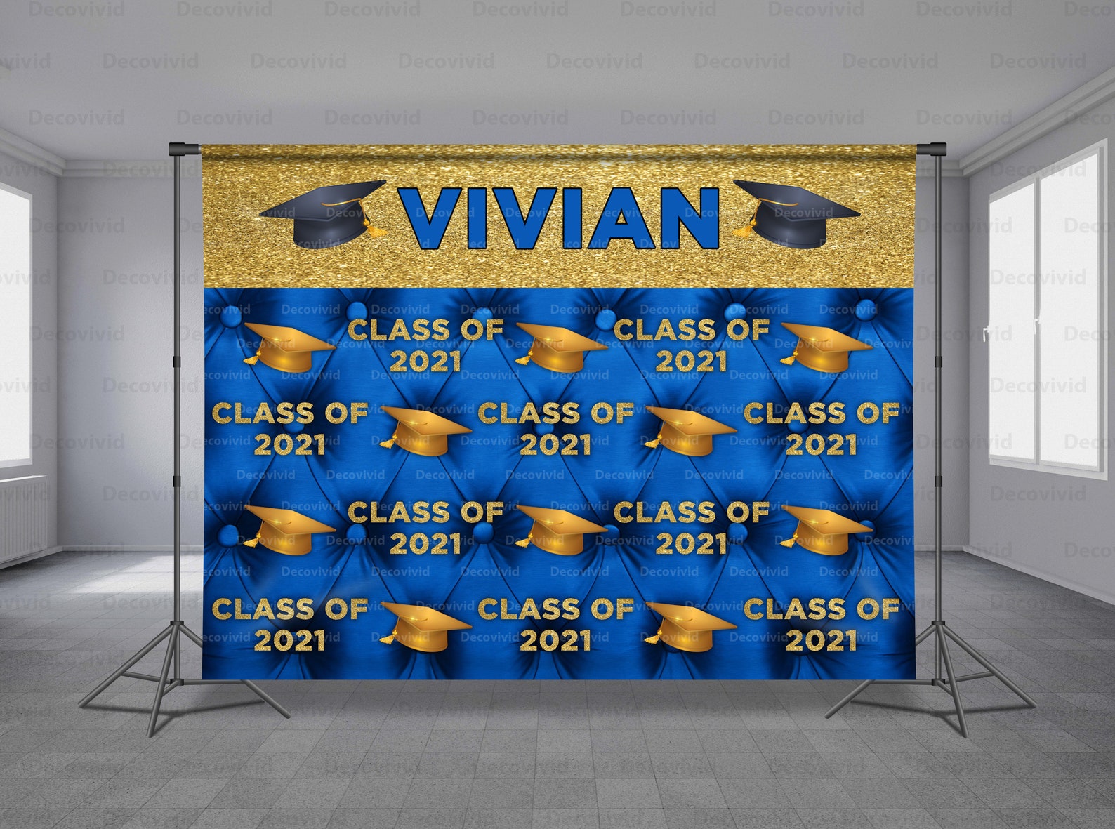 Graduation Backdrop Add Your Photo Custom Design Step and | Etsy