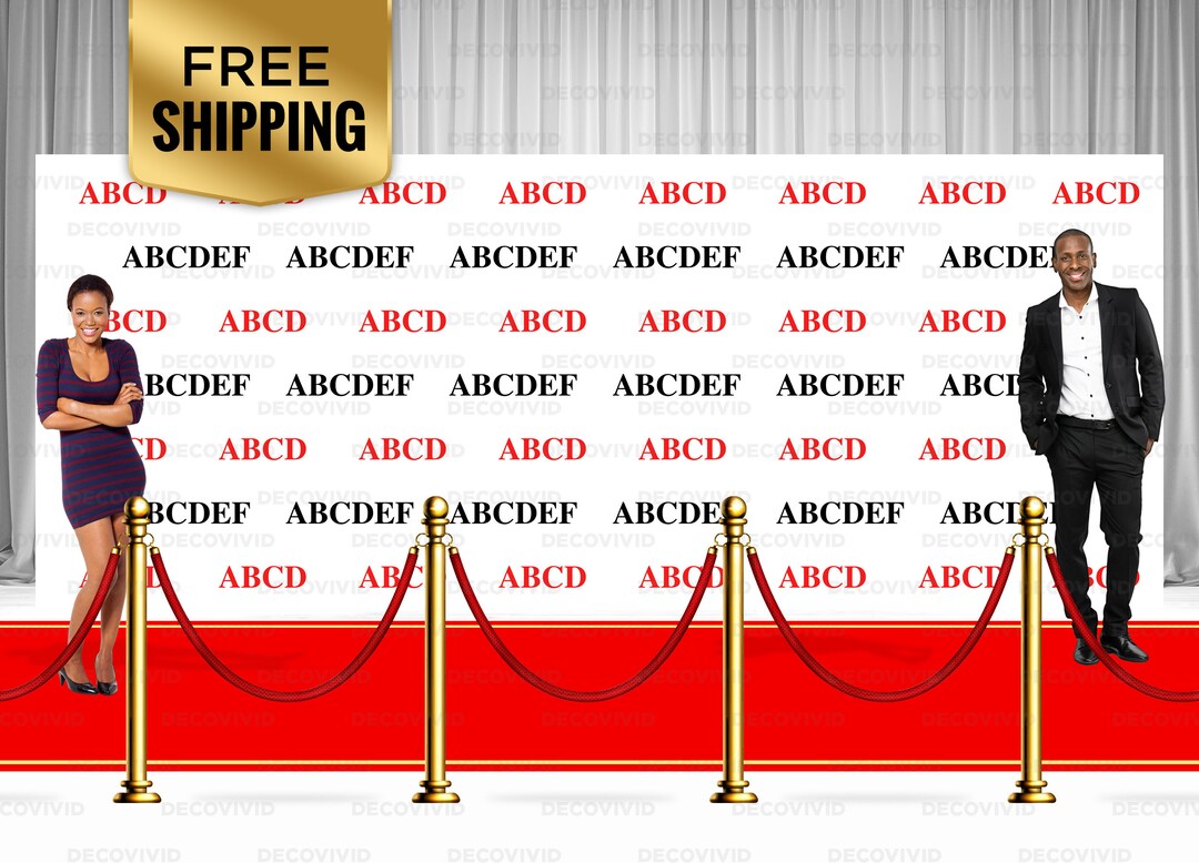 Red Carpet Step and Repeat, Customized Colors Brand, Backdrop Banner ...