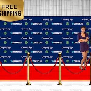 Red Carpet Step and Repeat, Trade Show Backdrop, Custom Logos, Backdrop ...