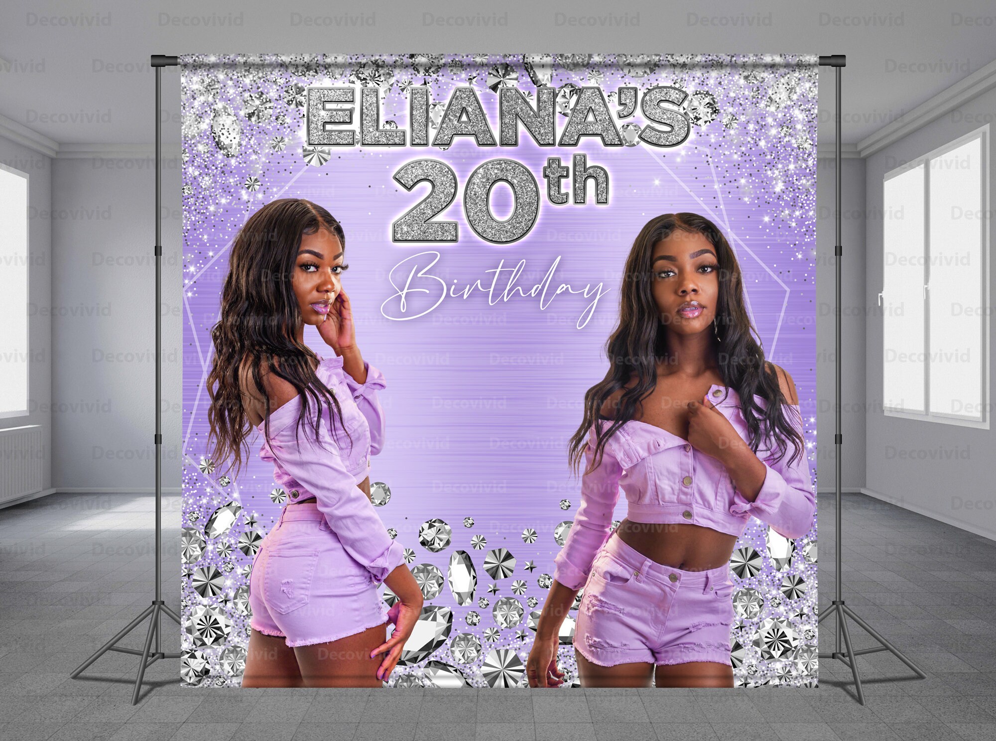 Custom Photo Birthday Backdrop Birthday Step and Repeat - Etsy