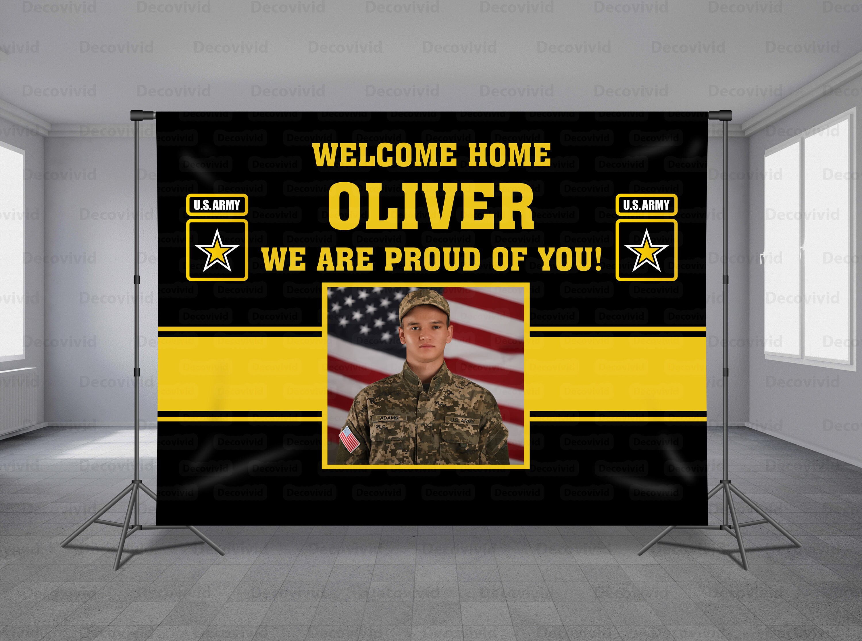 Welcome Home Backdrop US Army United States Military Add | Etsy