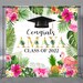 Hawaiian Flower Graduation Cap Backdrop, Customized Floral Background ...