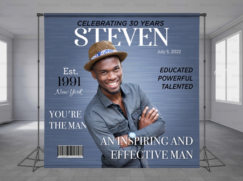 Photo Backdrop, Magazine Cover Birthday Backdrop, Backdrop Photo, Step ...