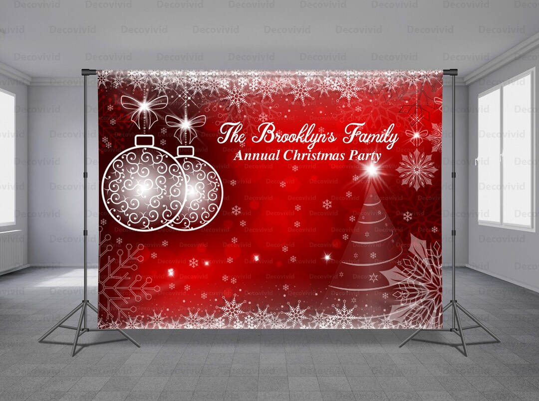 Christmas Red Backdrop, Snowflake, Photography Photoboot, X Mas ...