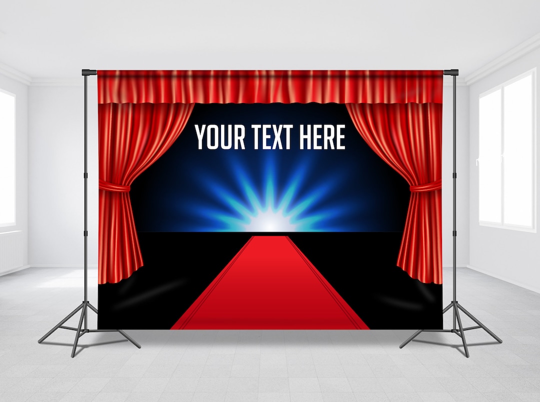 Stage and Red Carpet Backdrop, Stage Theme, Theater Curtains, Back ...