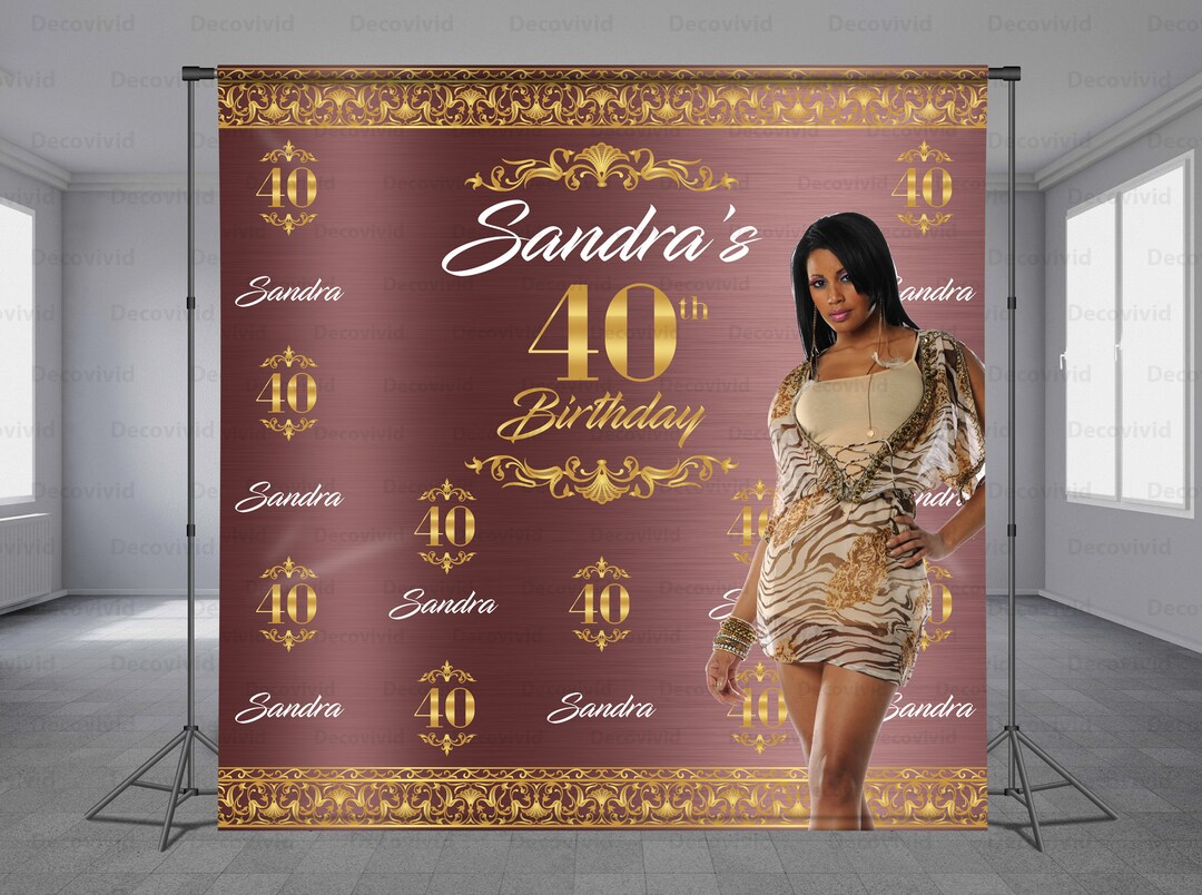 Royal Rose Gold Step and Repeat, Gold Embellishment, Photo Background ...