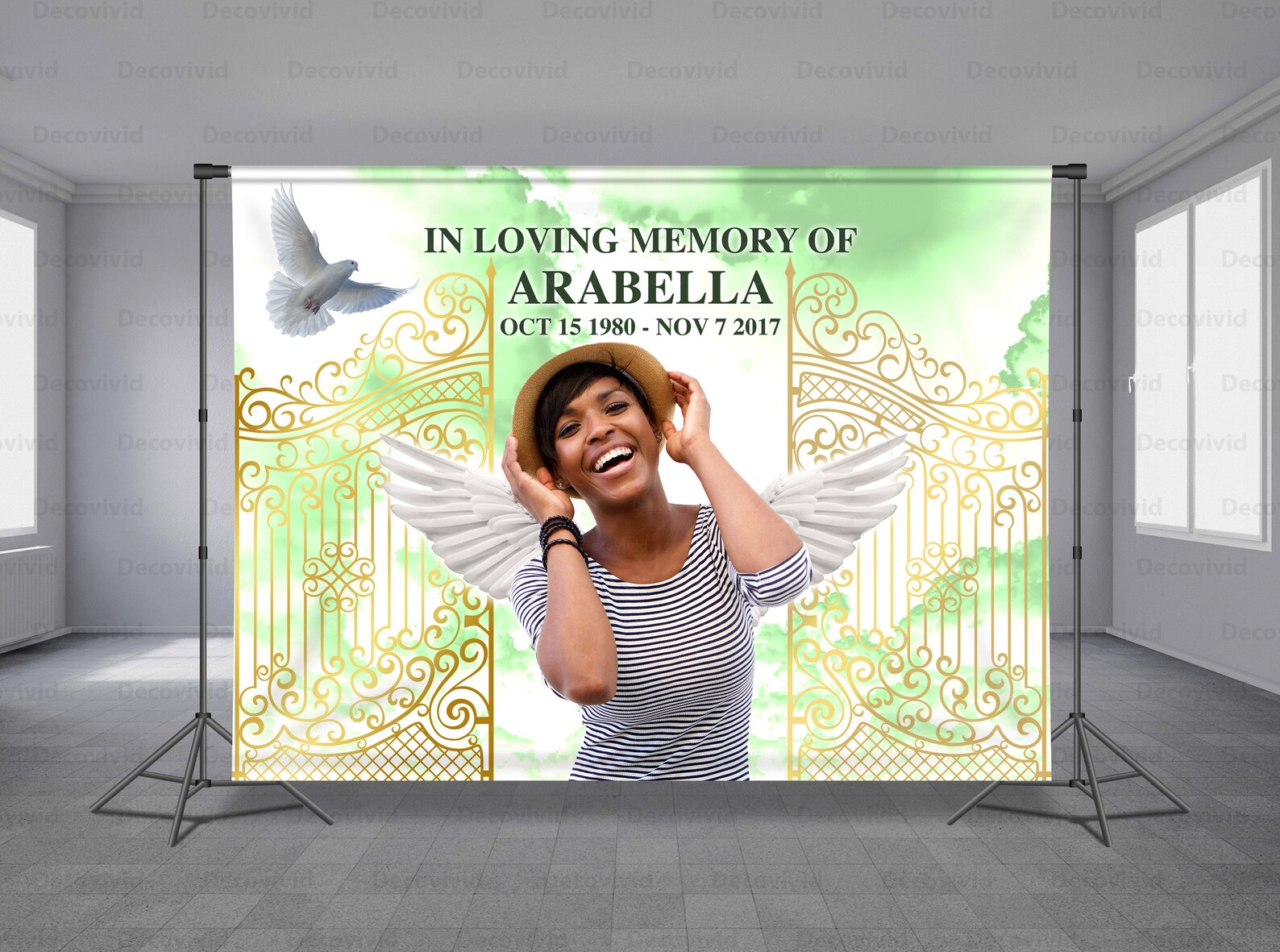 Funeral Backdrop Banner Memorial Background in Loving - Etsy