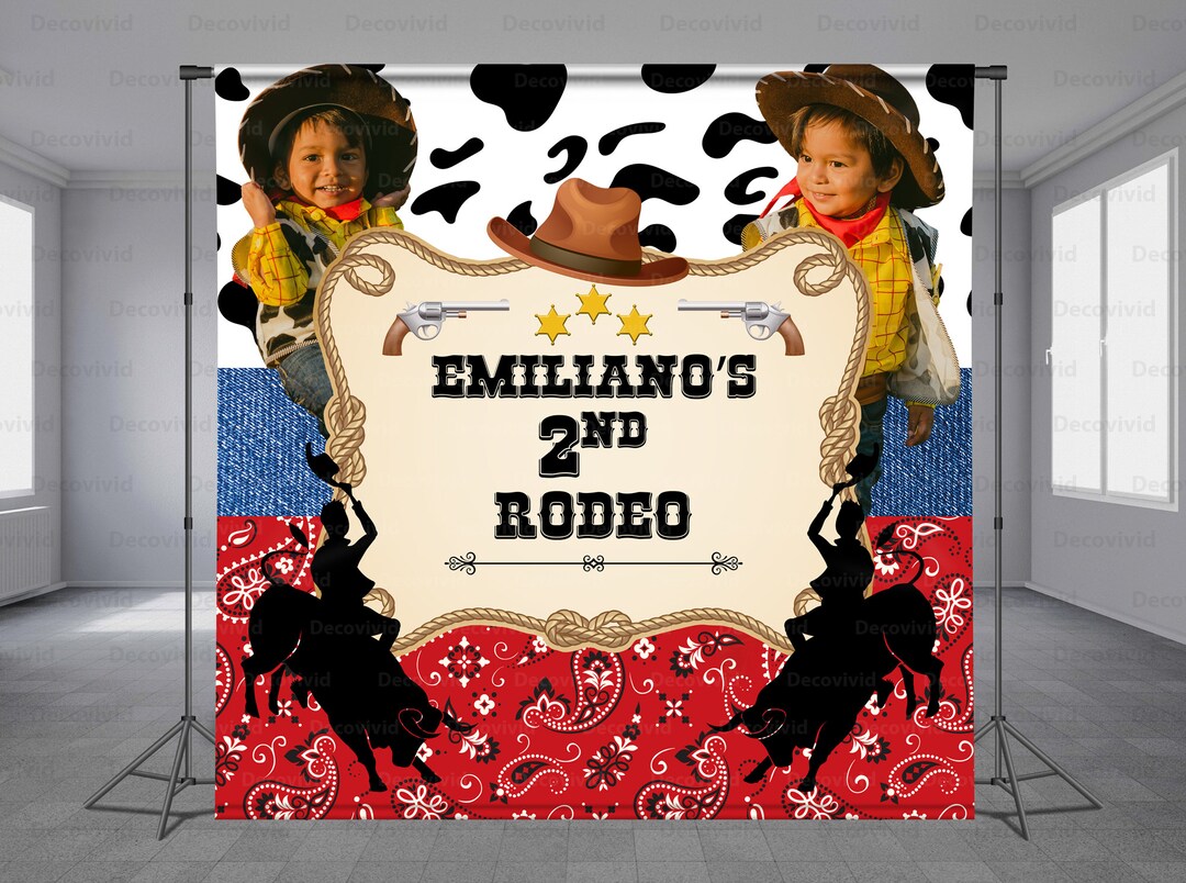 Rodeo Cowboy Photo Birthday Backdrop, Western Background, Wild West ...