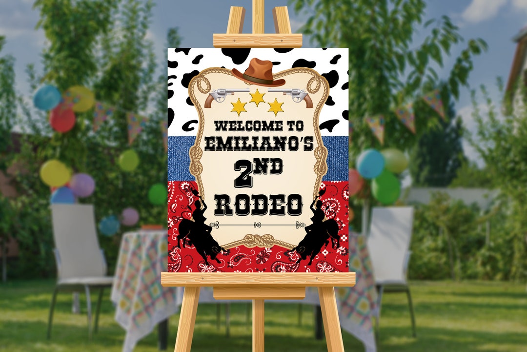 Rodeo Kid Cowboy Welcome Sign, Wild West, Western Theme, Texas, Vintage ...
