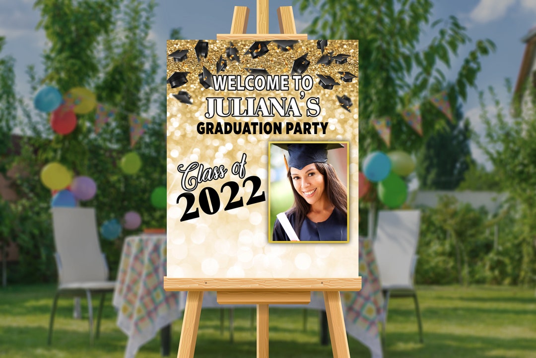 Graduation Welcome Sign, Custom Grad Sign, Class of 2022, Personalized ...