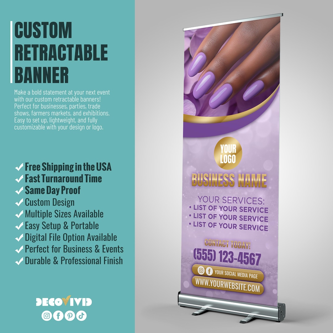 Retractable Banner, Custom Pop up Banner, Pull up Banner, Event Banner ...