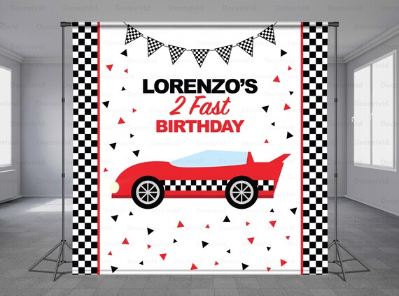 Speed Cars Birthday Backdrop Sport Race Car Party Custom | Etsy