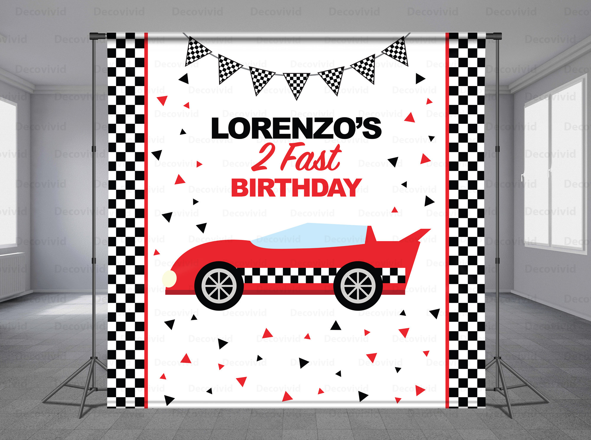 Speed Cars Birthday Backdrop Sport Race Car Party Custom - Etsy