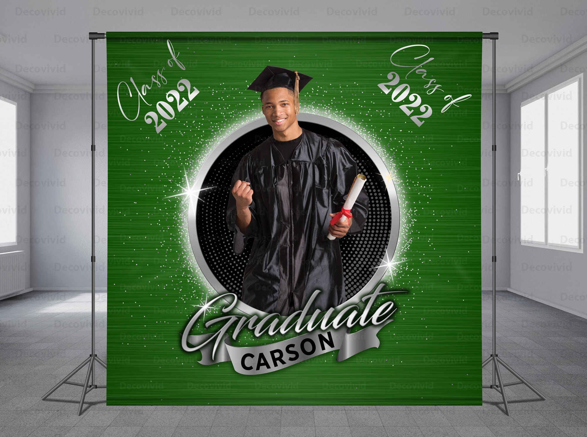 Graduation Background Green