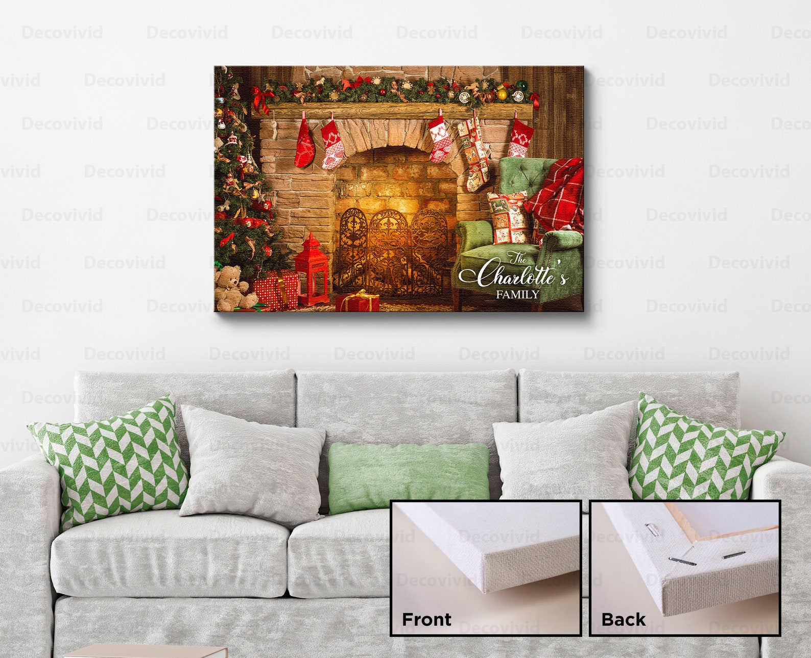 Holiday Canvas Print, Christmas Gift Idea, Merry Christmas, Family Wall ...