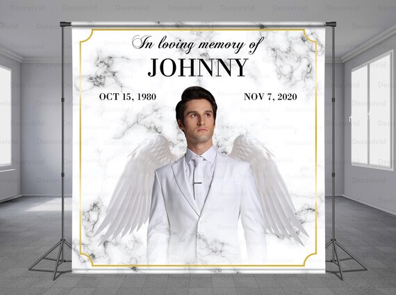 Funeral Photo Backdrop Banner Ceremony in Loving Memory Of | Etsy