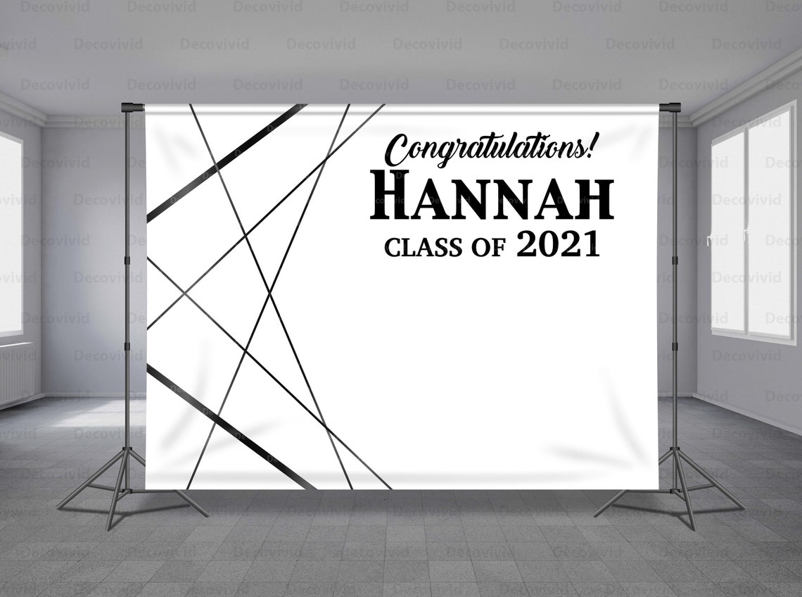 Graduation Step and Repeat Party Backdrop Class Of 2021 | Etsy