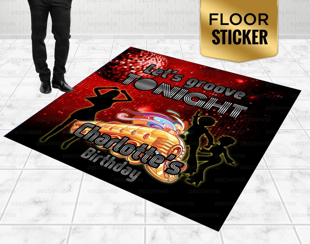70's Dancer Boogie Decal Sticker, Floor Graphic, Floor Adhesive, Dance ...