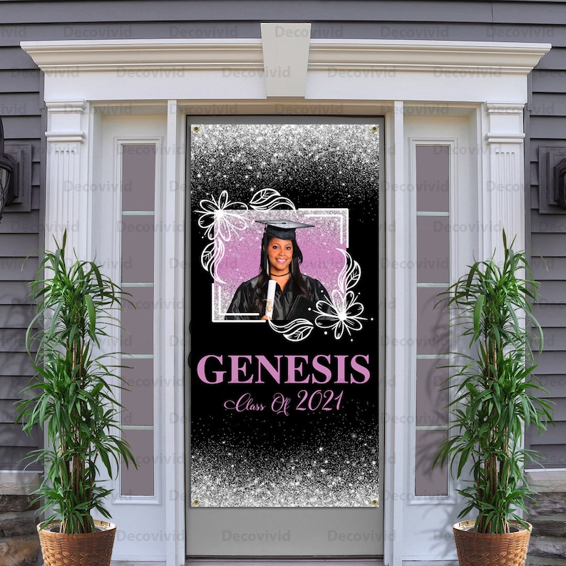 Graduation Front Door Banner Grad Photo Door Sign Class of - Etsy