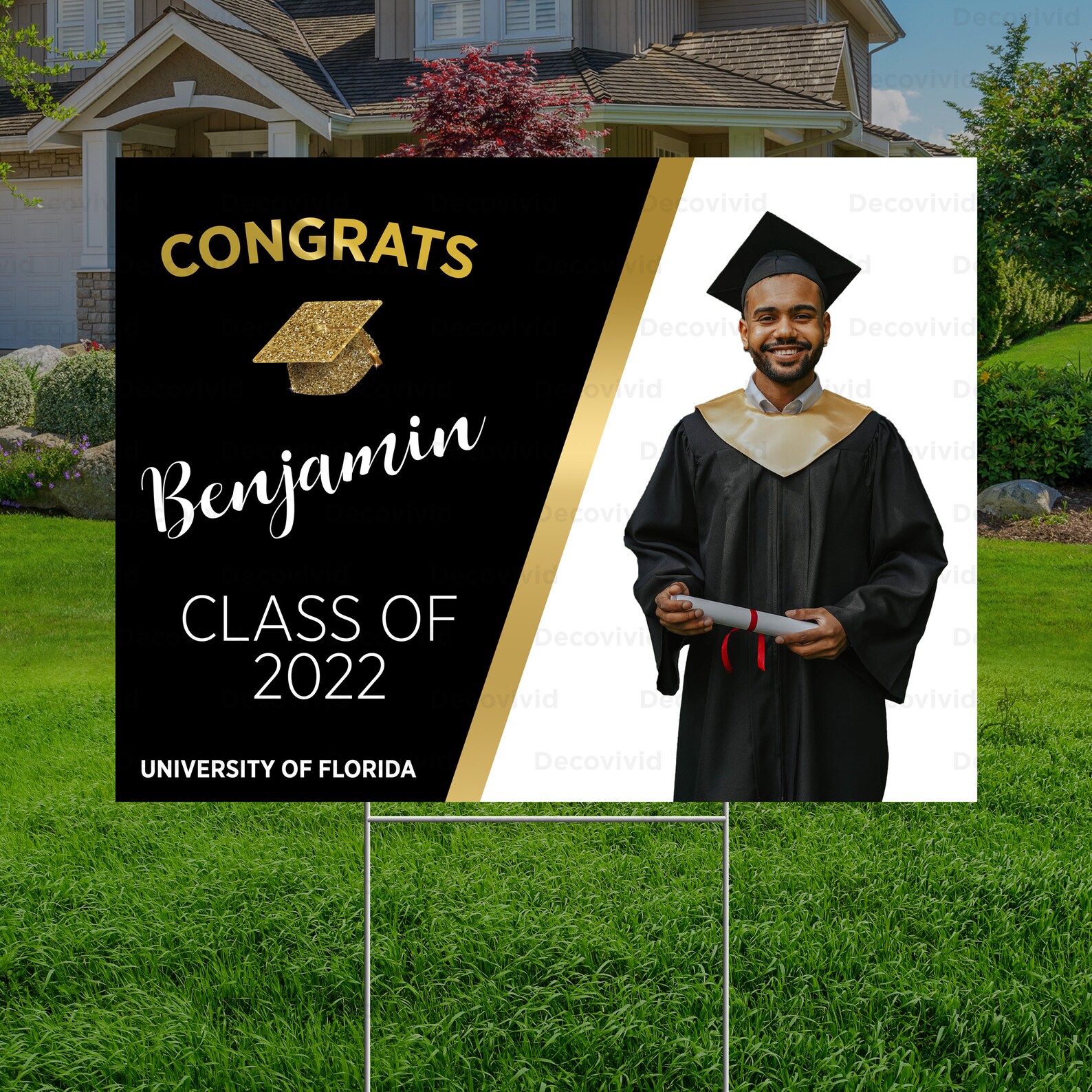Graduation Photo Yard Sign, Outdoor Sign, Class of 2023, Grad Yard Sign ...