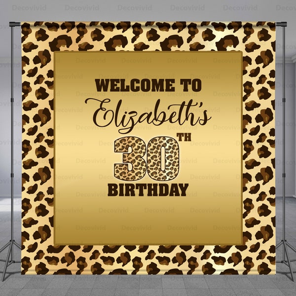 Leopard Print Birthday Banner - Etsy