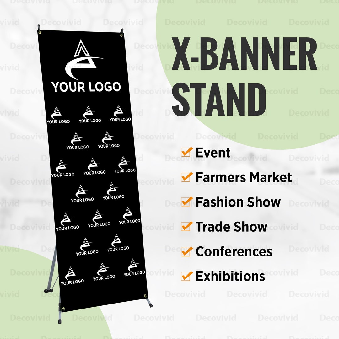 Custom Logo X Banner, Pop up Shop Banner, X Banner Stand, Photo ...