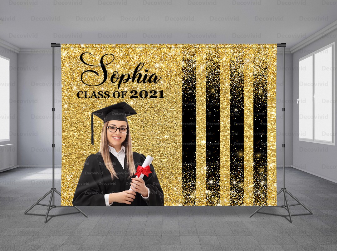 Graduation Backdrop, Sparkle Background, Step and Repeat Grad, Prom ...