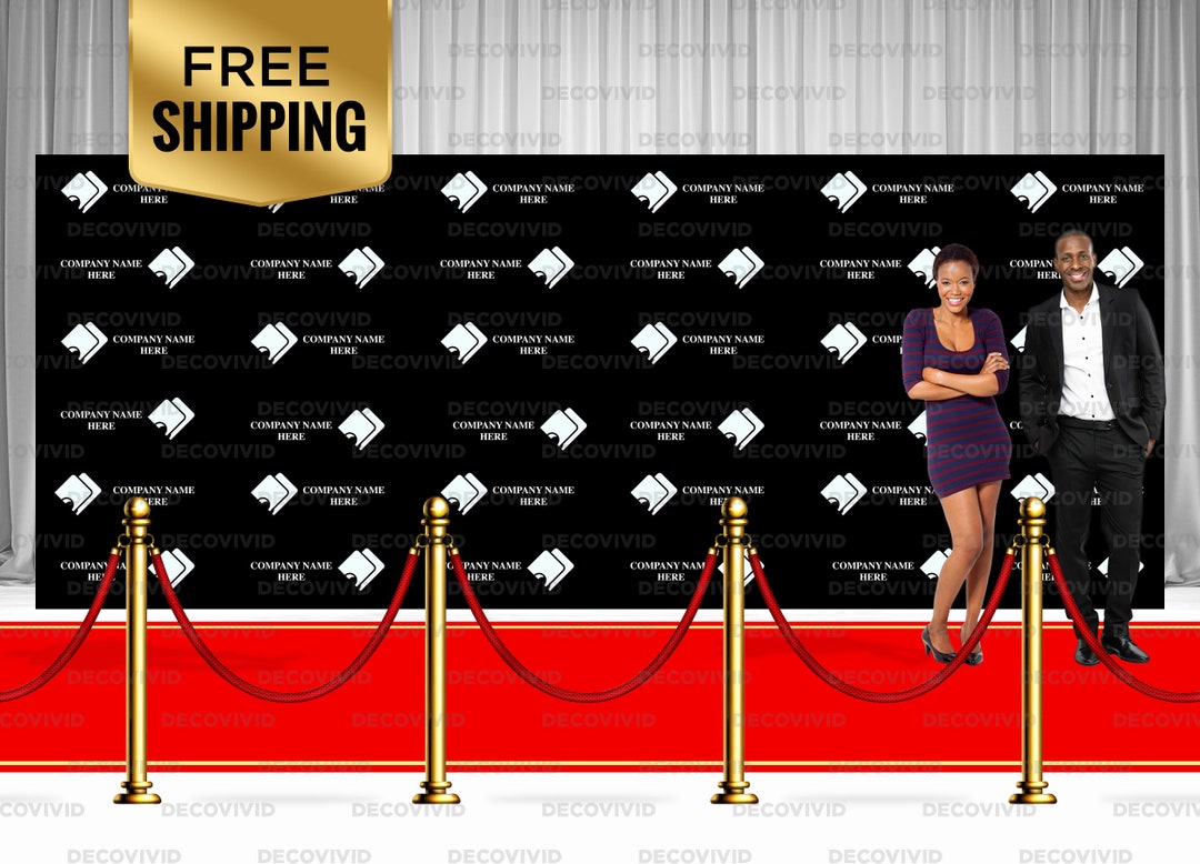 Red Carpet Step and Repeat, Customized Colors Brand, Backdrop Banner ...